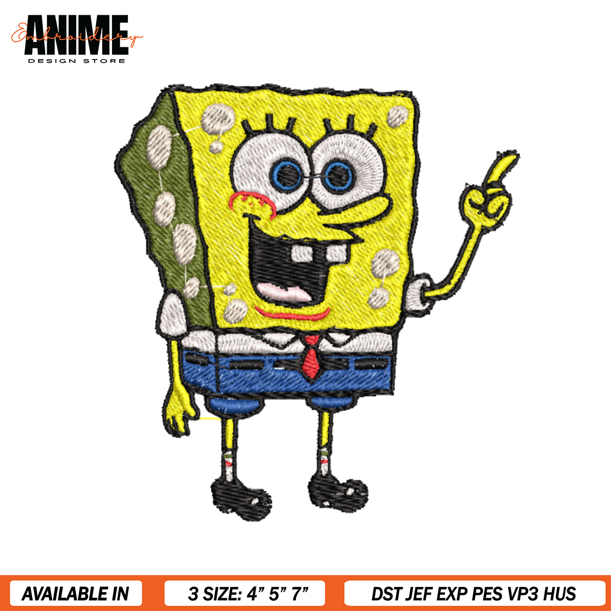 Boy SpongeBob SquarePants Embroidery | Inspire Uplift