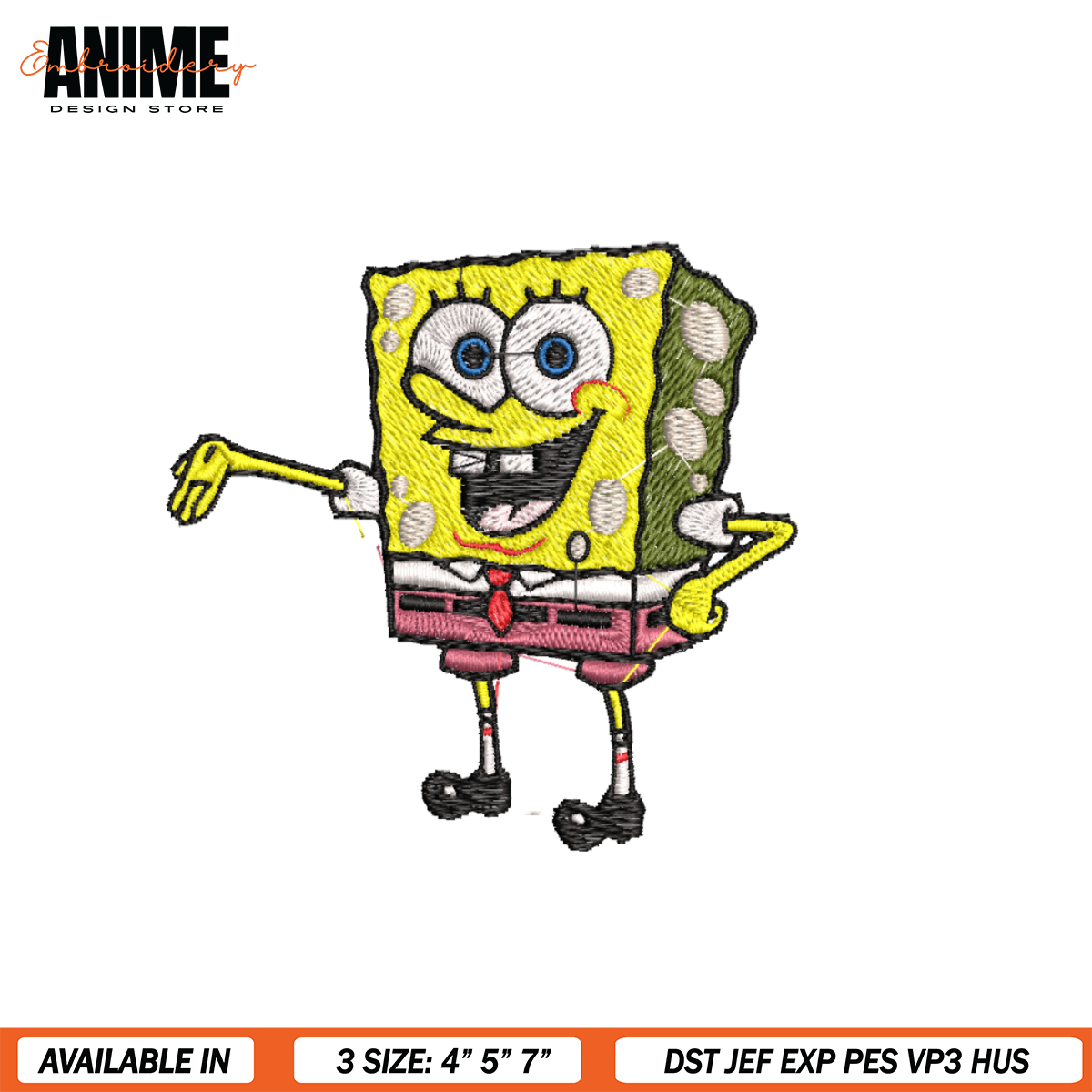 Cartoon SpongeBob SquarePants Embroidery - Inspire Uplift