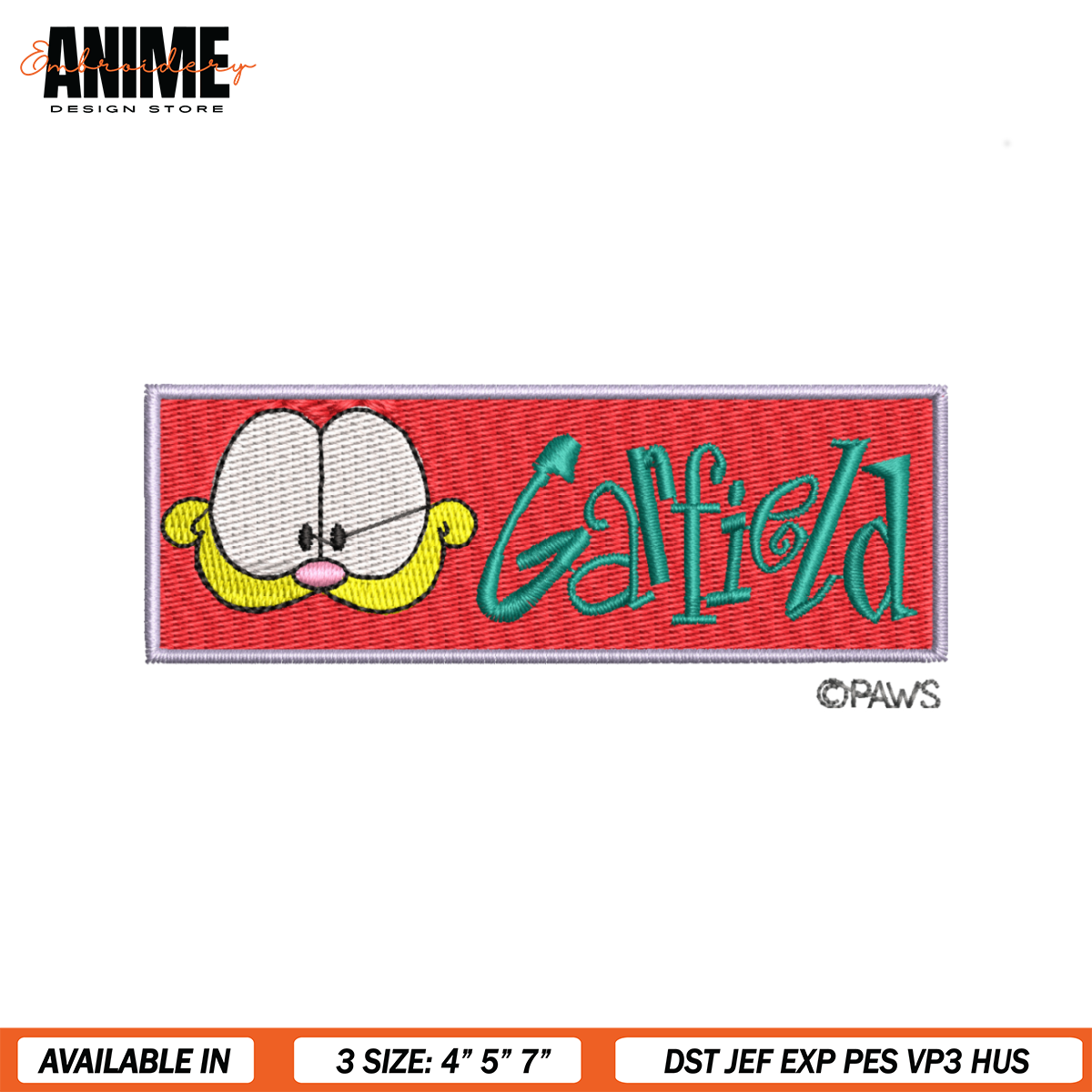 Garfield Rectangle Logo Embroidery | Inspire Uplift