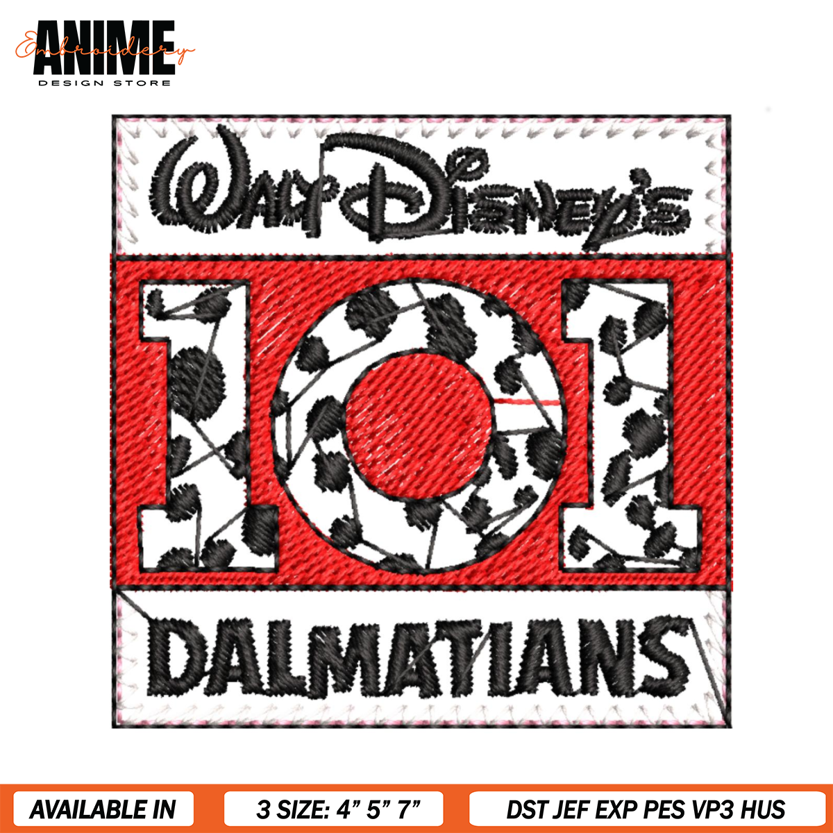 Walt Disney 101 Dalmatians Logo Embroidery | Inspire Uplift