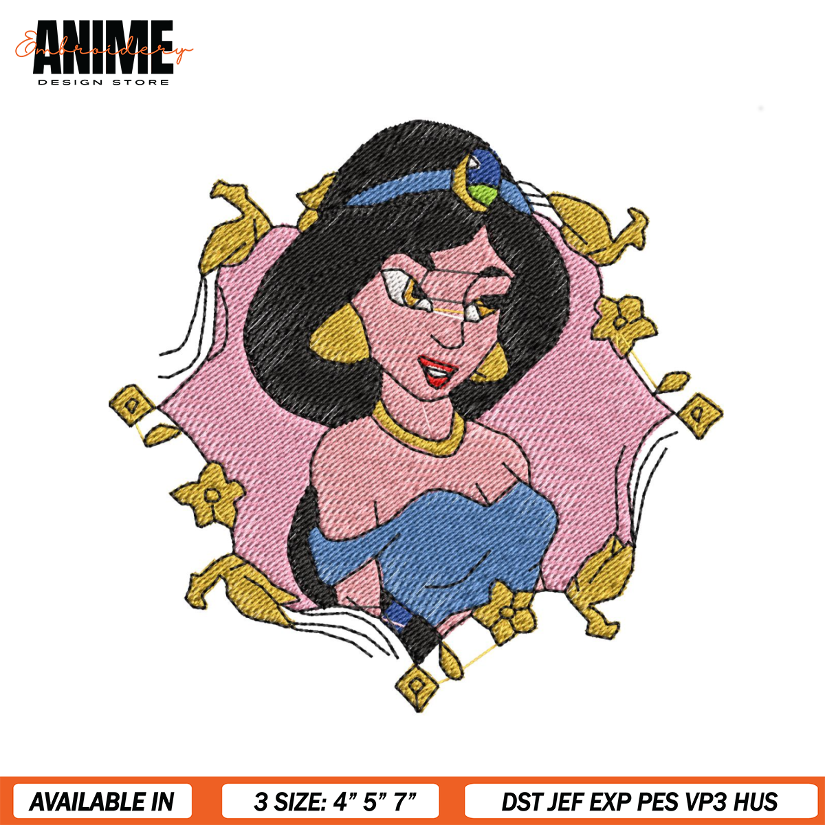 Jasmine Princess Embroidery | Inspire Uplift