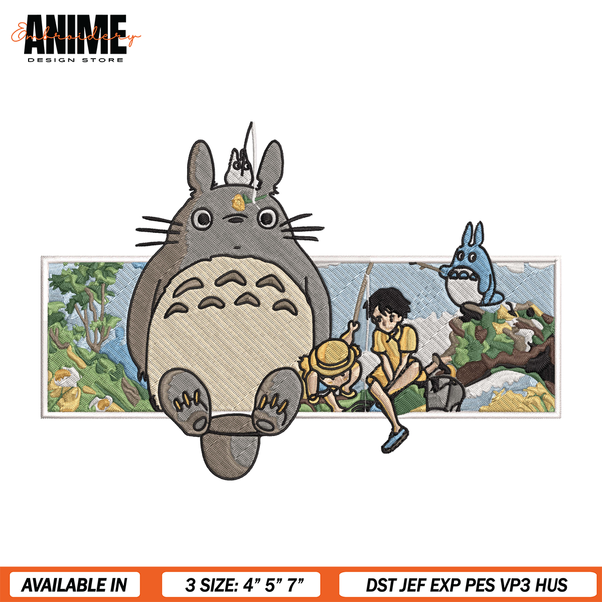 Totoro Embroidery Design, Studio Ghibli embroidery, Nike des | Inspire ...