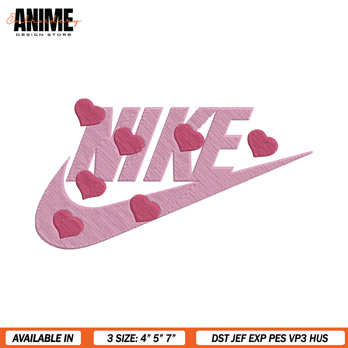 Nike Heart Embroidery Design | Inspire Uplift