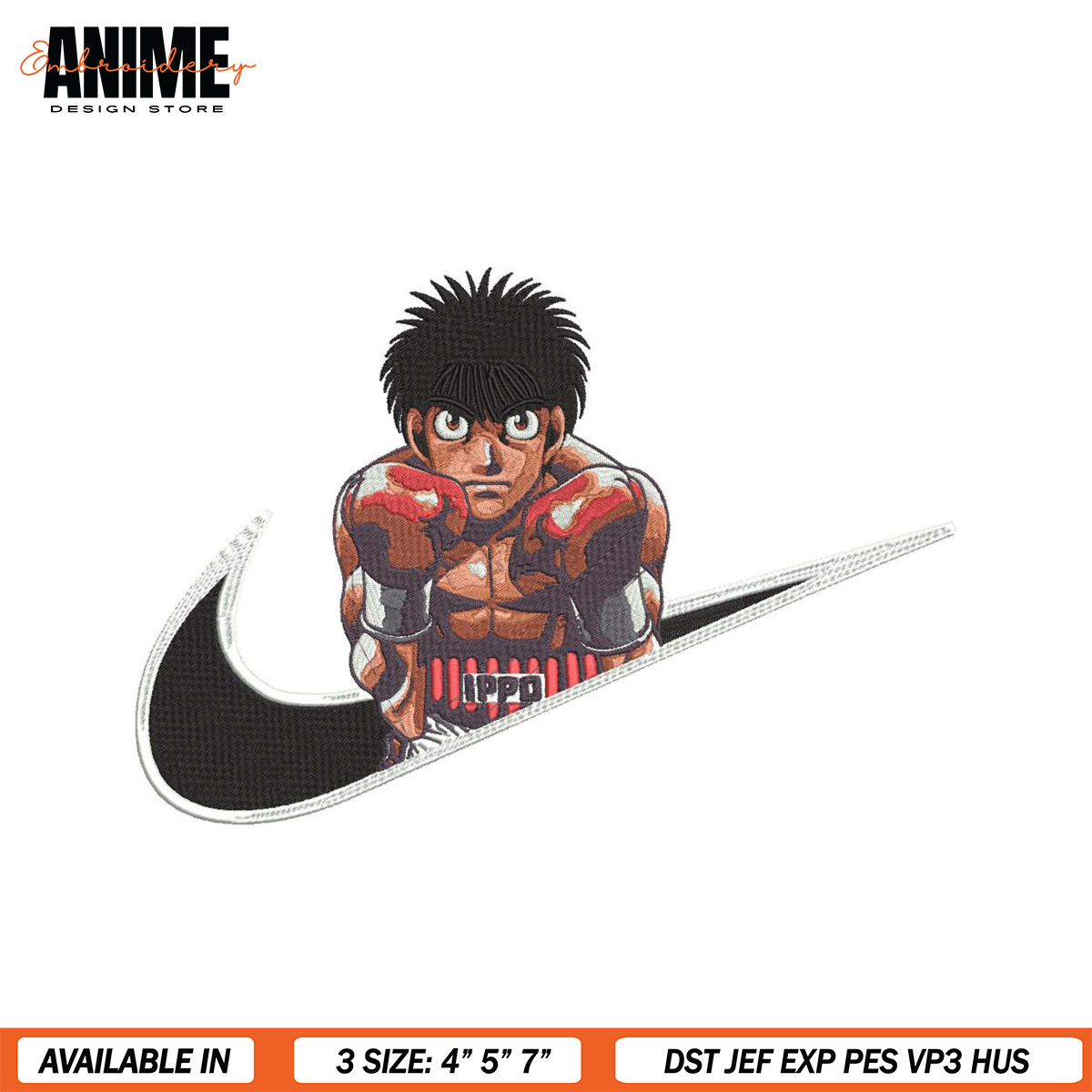 Ippo Makunouchi Embroidery Design File, Hajime no Ippo Anime | Inspire ...