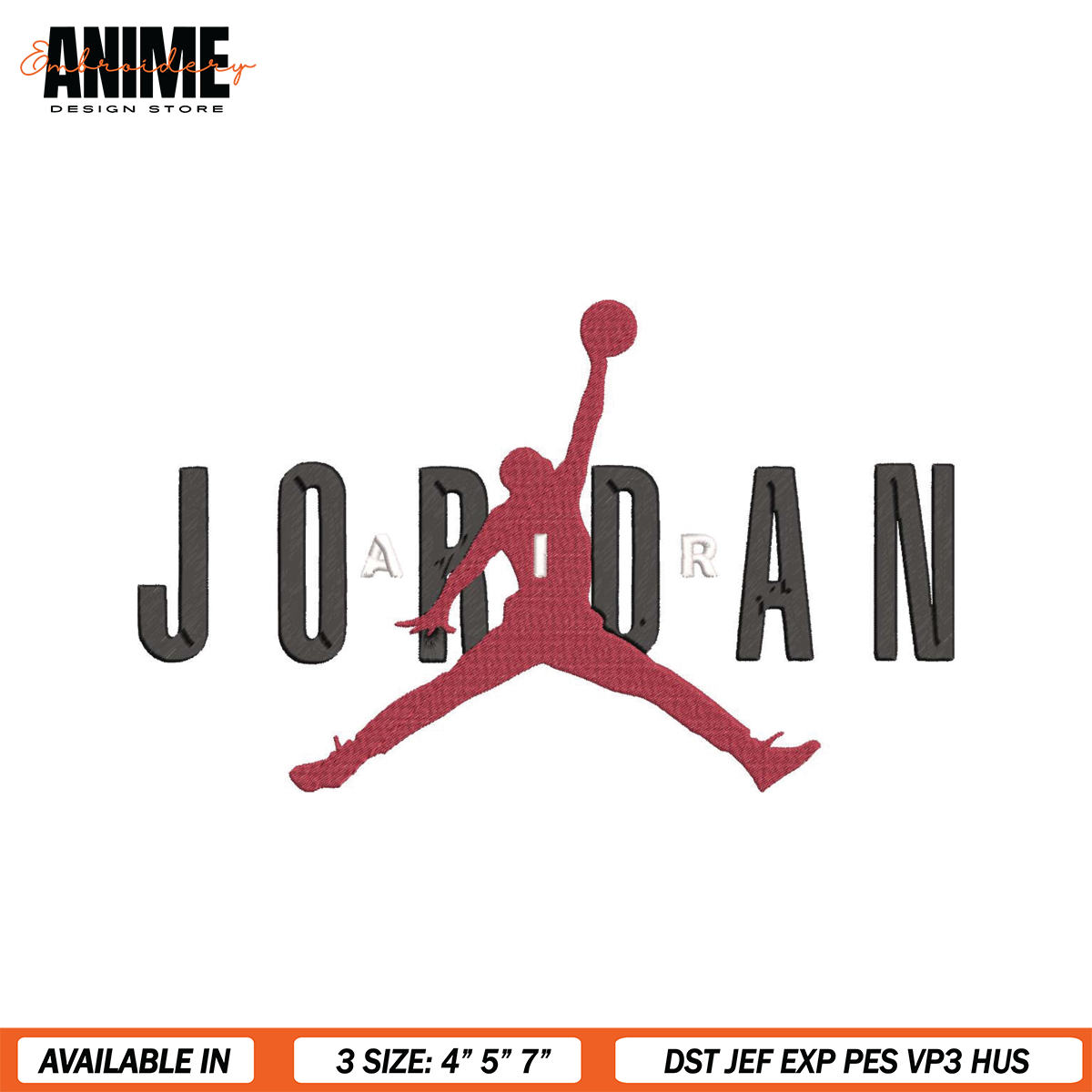 Air Jodan Logo Embroidery, Michael Jordan Embroidery, Basket | Inspire ...