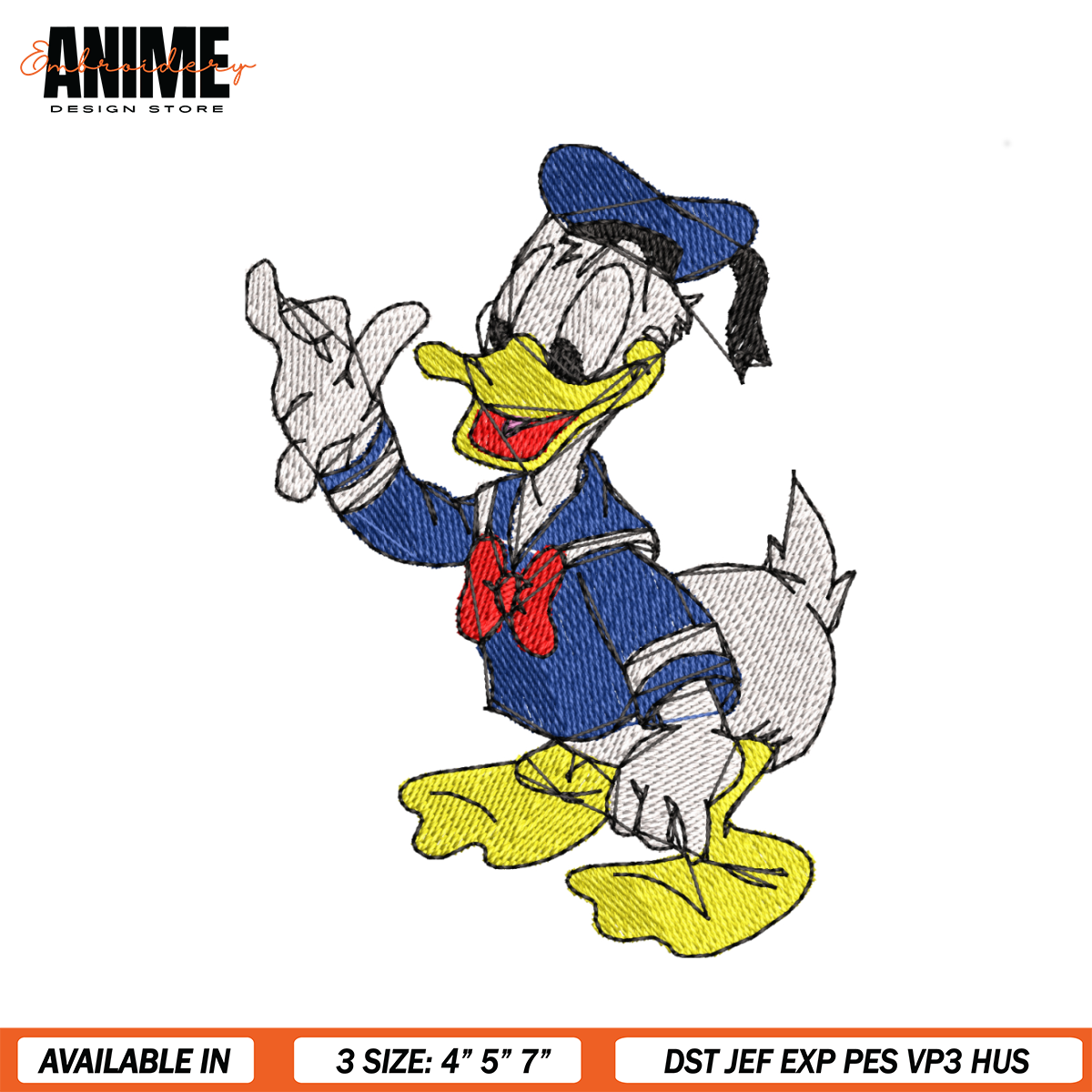Design Donald Duck Embroidery | Inspire Uplift