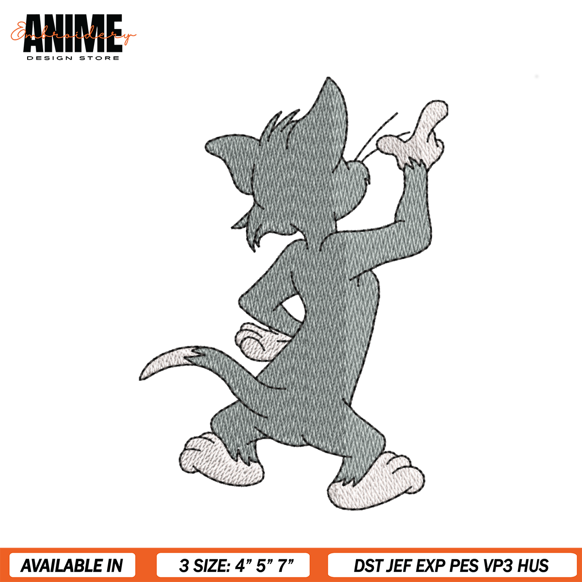 Tom Cat Disney Back Embroidery | Inspire Uplift
