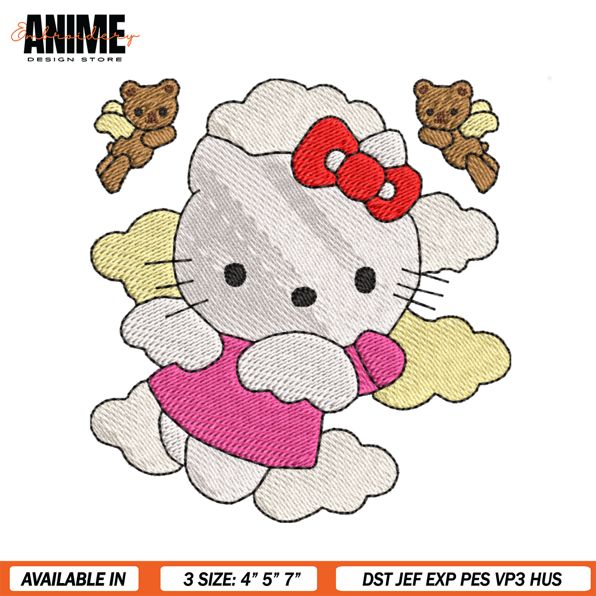 Little Angel Hello Kitty Embroidery, Hello Kitty Embroidery | Inspire ...