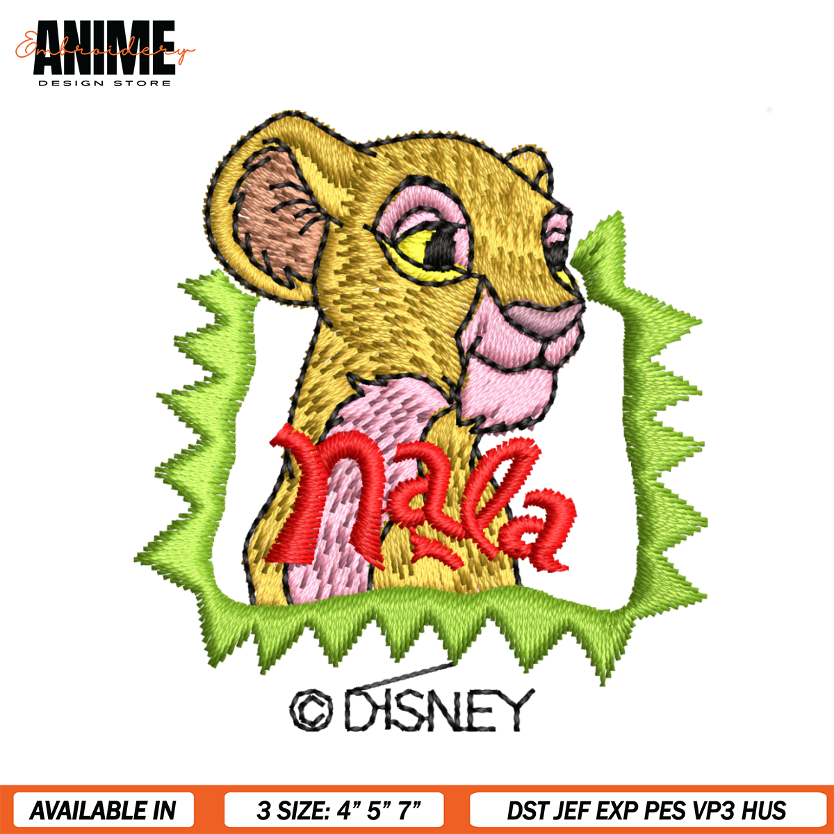 The Lion King Nala Design Embroidery, Lion King Embroidery - Inspire Uplift