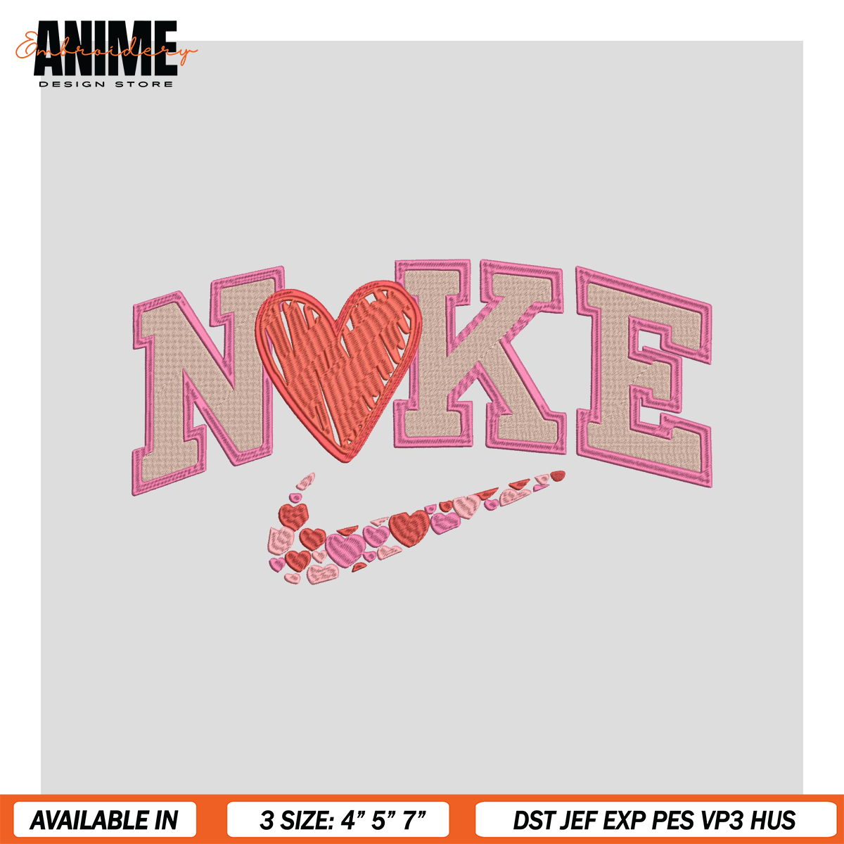 Nike Heart Embroidery Designs, Nike Valentine Embroidery Des | Inspire ...