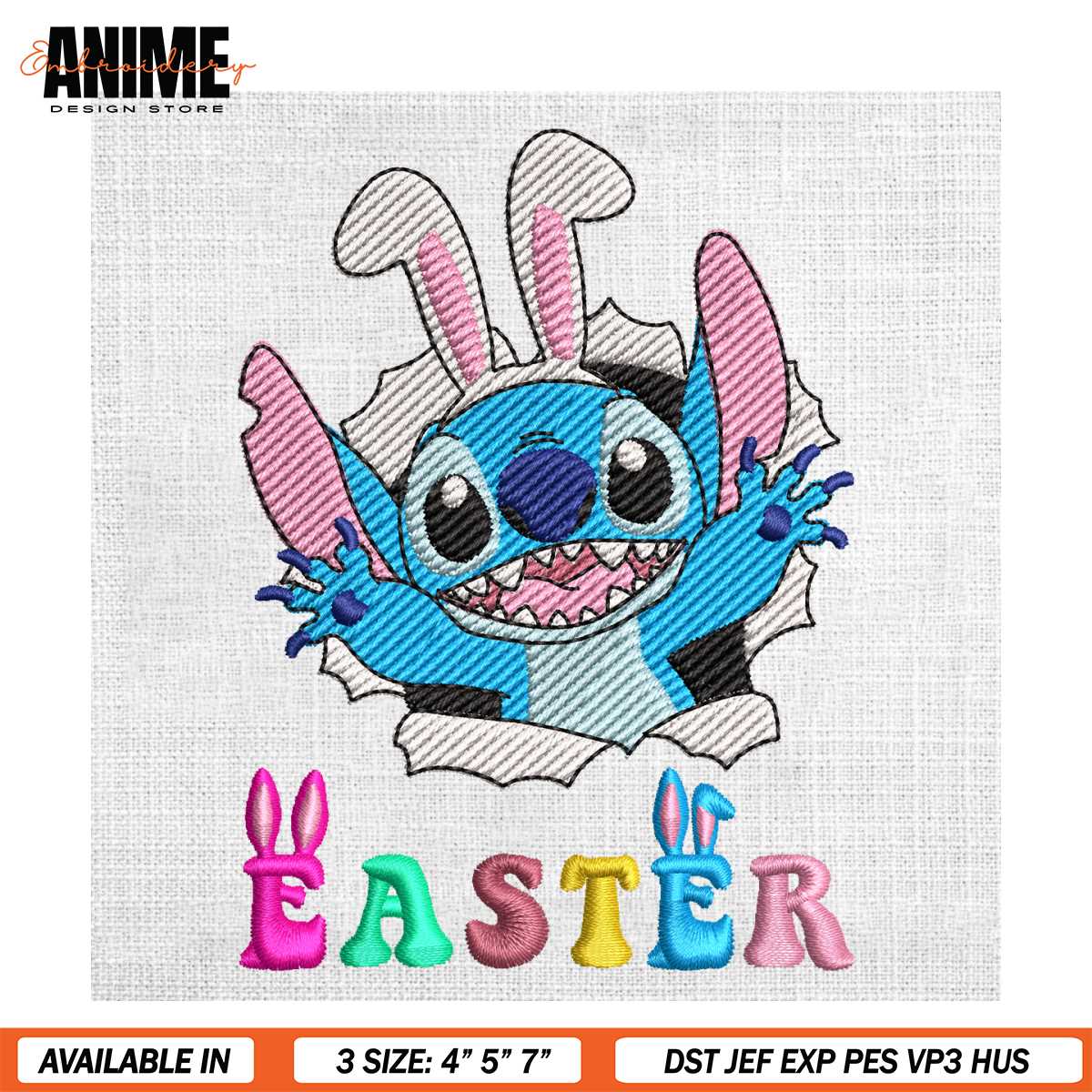 Easter Bunny Stitch Breaking Through Embroidery | Inspire Uplift