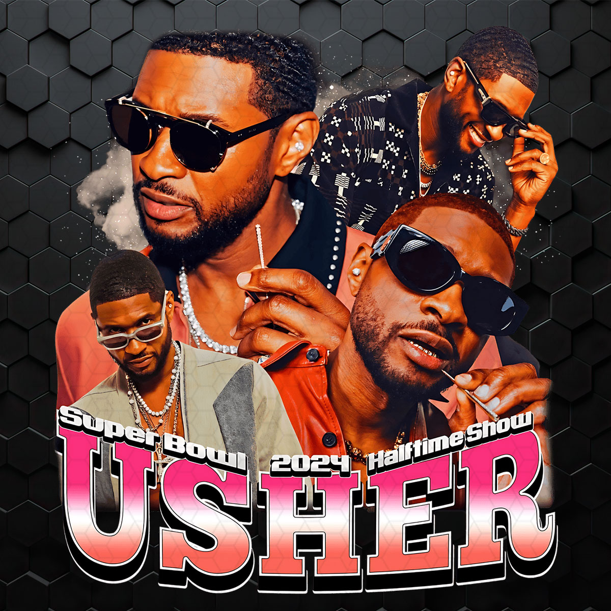 Super Bowl 2024 Halftime Show Usher PNG | Inspire Uplift