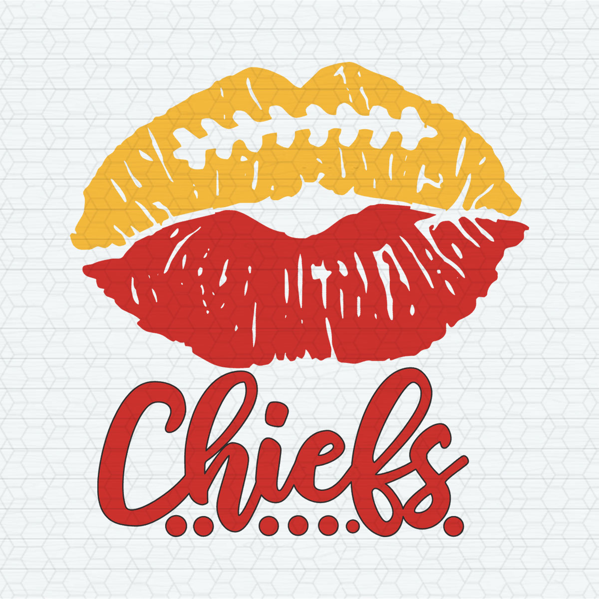 Football Lips Kansas City Chiefs SVG | Inspire Uplift