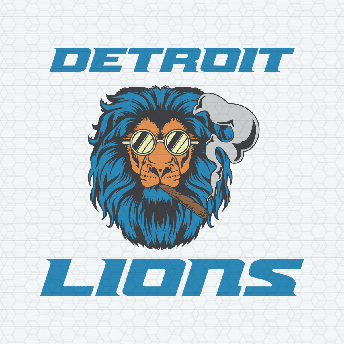 Detroit Lions Smoking Football Team SVG | Inspire Uplift