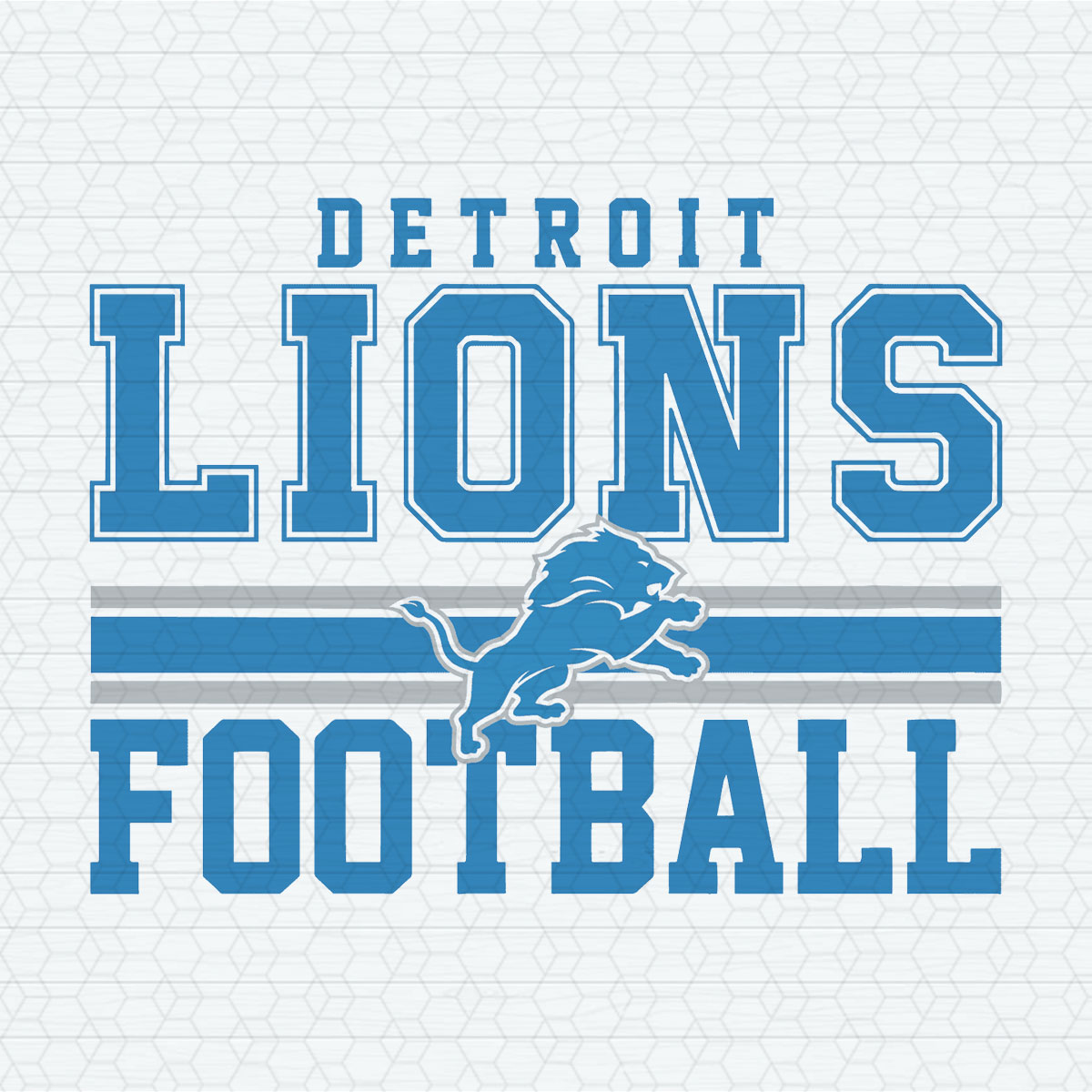 Retro Detroit Lions Football Mascot Logo SVG | Inspire Uplift