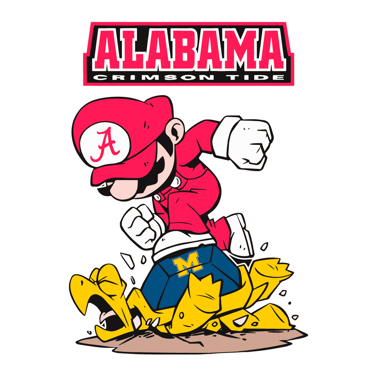 Super Mario Alabama Stomp On Michigan SVG | Inspire Uplift