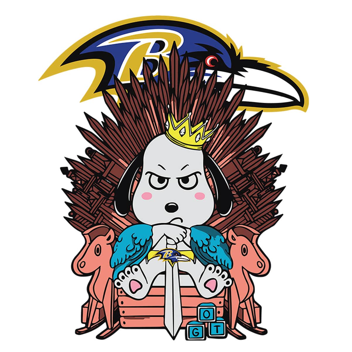 Game Of Thrones Snoopy On Throne Baby Got SVG Baltimore Rave | Inspire ...