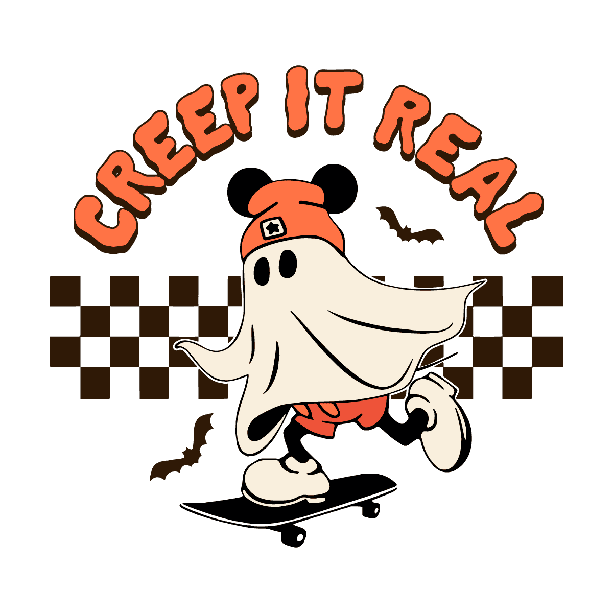 Retro Mouse Cartoon Ghost Creep It Real SVG Graphic Design F - Inspire ...