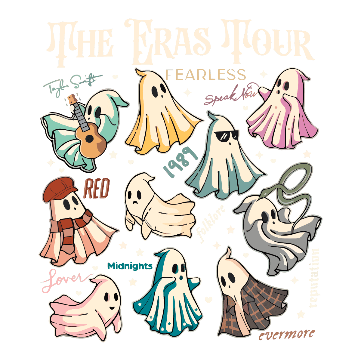 The Eras Tour Ghost Halloween Taylor Swift SVG File For Cric | Inspire ...