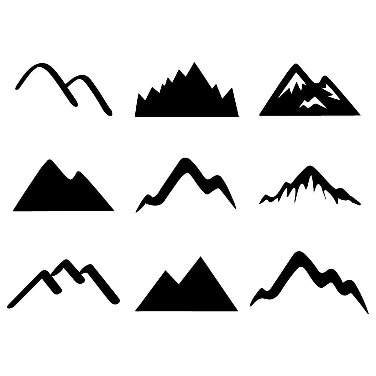 Mountains SVG Mountains Dxf Mountain SVG Mountain Cut File | Inspire Uplift