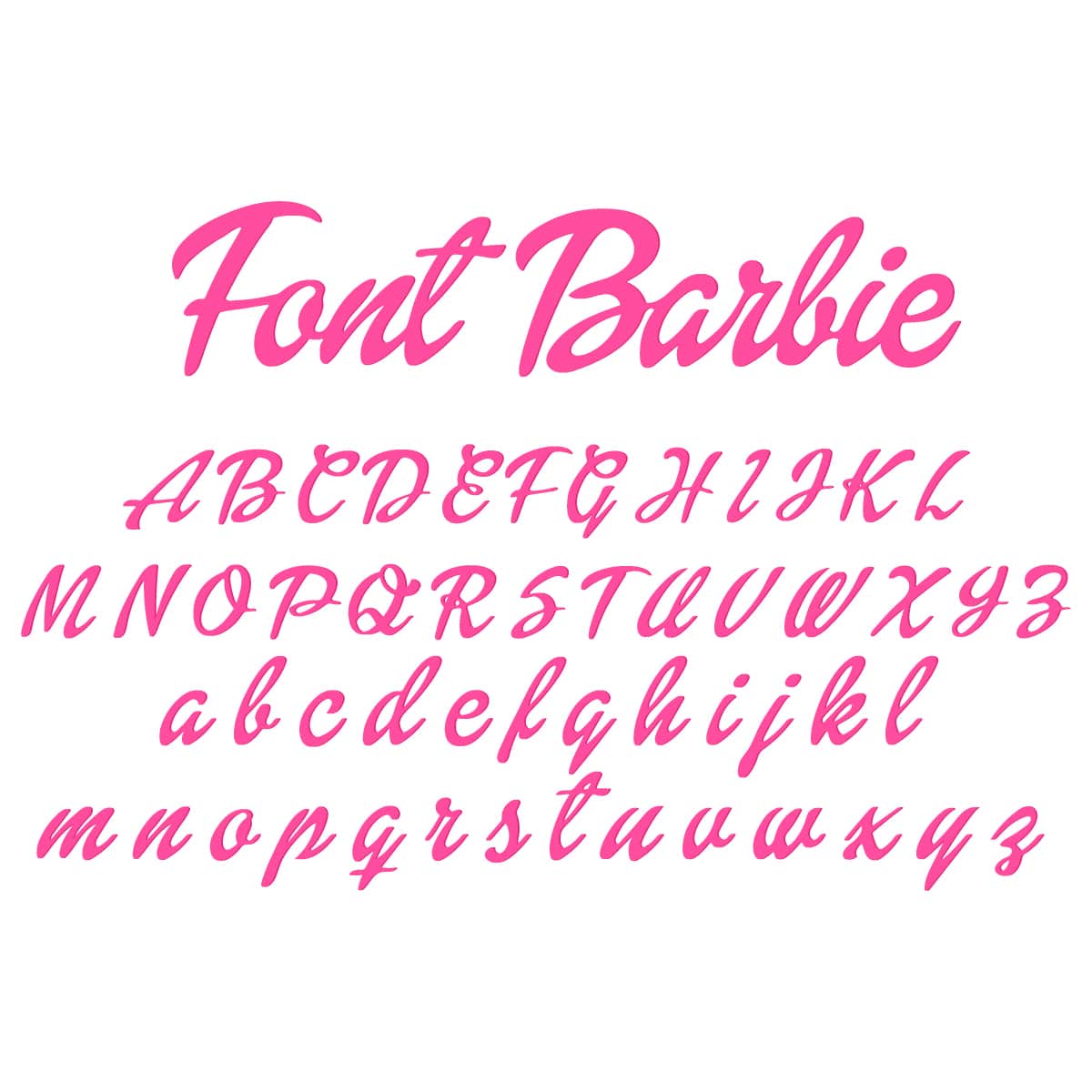 Font Barbie SVGfont Cartoon Lettersfont Princess Clipart Bun | Inspire ...