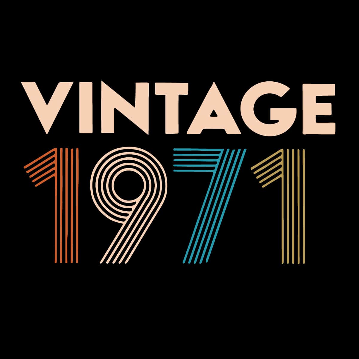 Vintage 1971 SVG Birthday SVG Born In 1971 SVG Vintage SVG 1 | Inspire ...