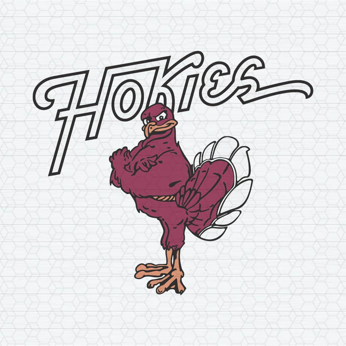 Virginia Tech Basketball Hokie Bird NCAA Svg Digital Downloa | Inspire ...