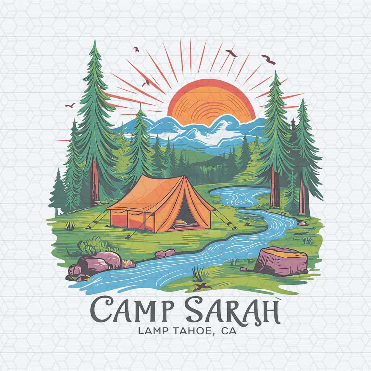Summer Vibes Camp Sarah Lamp Tahoe CA Custom png | Inspire Uplift