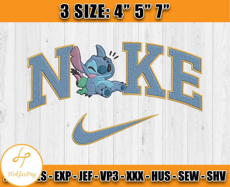 Stitch Nike Embroidery Design File, Stitch Machine Embroider | Inspire ...