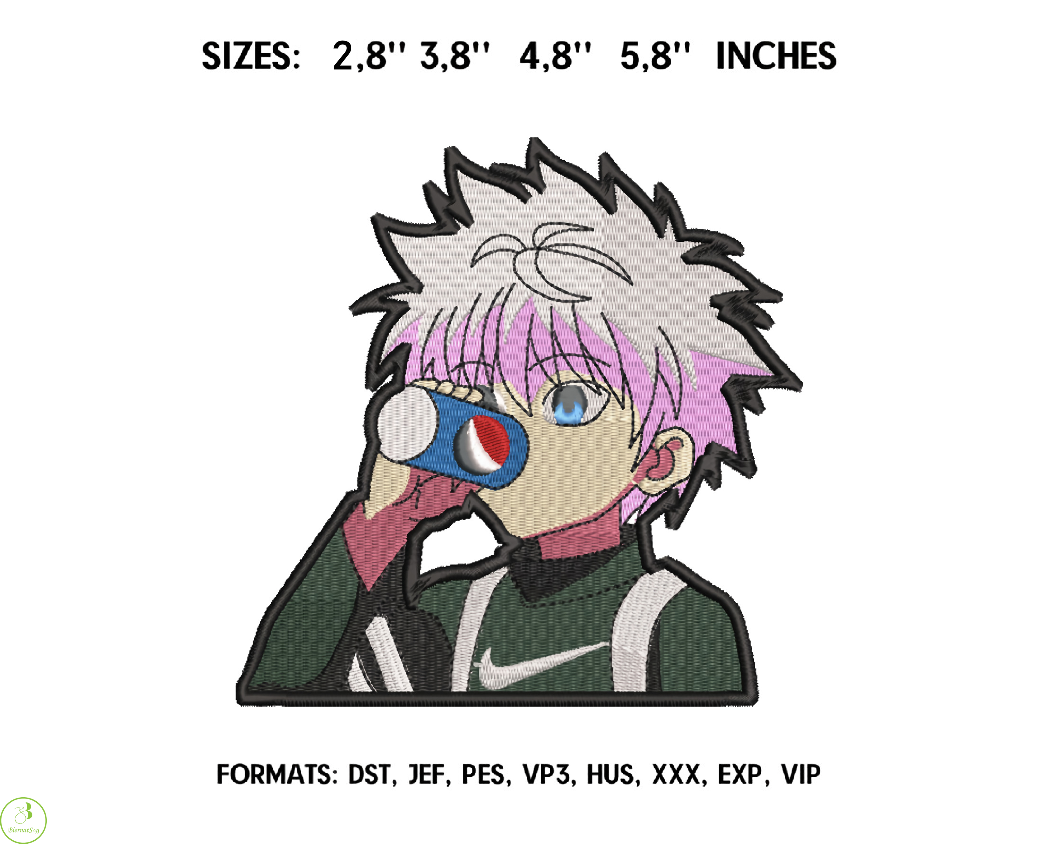 Hunter Killua Drink Anime Embroidery Design, Anime Embroider | Inspire ...