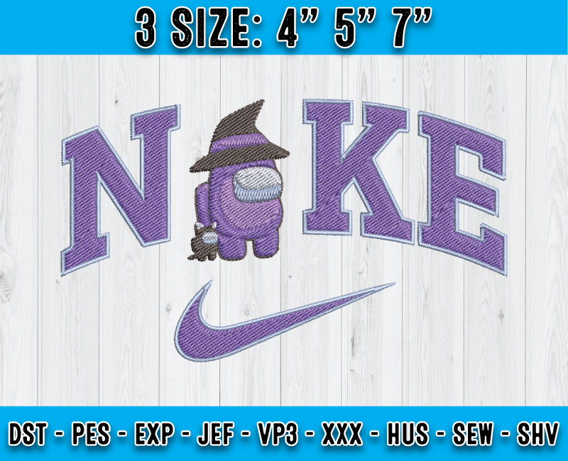 Purple Among Us Embroidery, Nike x Among Us Embroidery, Embr | Inspire ...