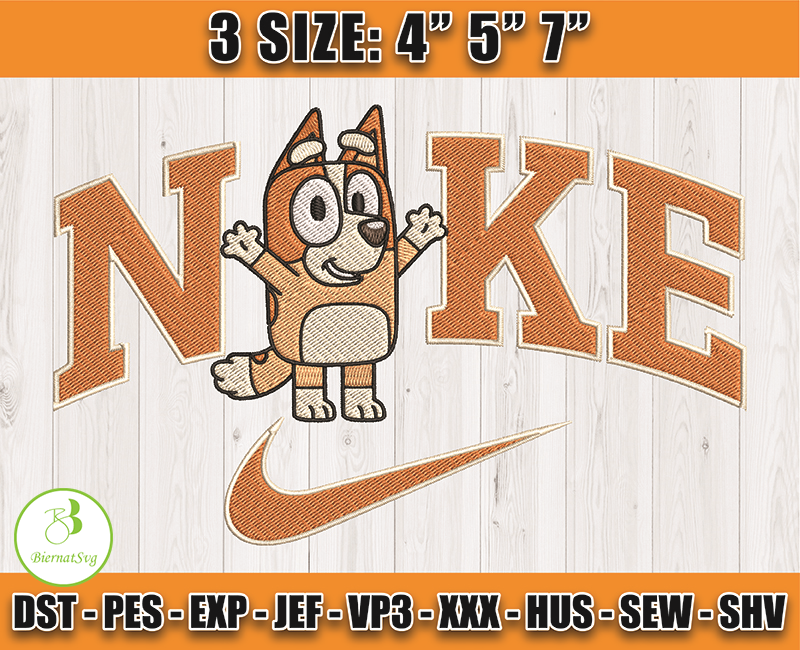 Nike X Bingo embroidery, Nike Cartoon embroidery, Bluey Char | Inspire ...