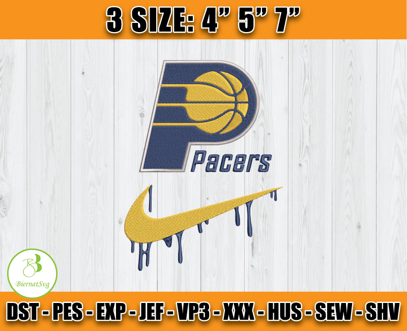 Indiana Pacers Embroidery Design, Basketball Nike Embroidery | Inspire ...
