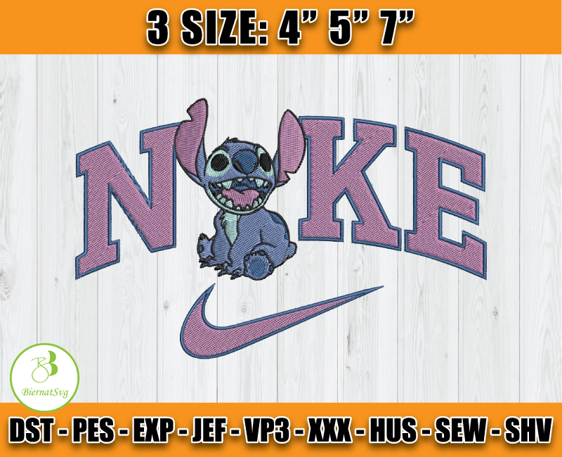 Stitch Nike Embroidery Design File, Disney Nike Machine Embr | Inspire ...