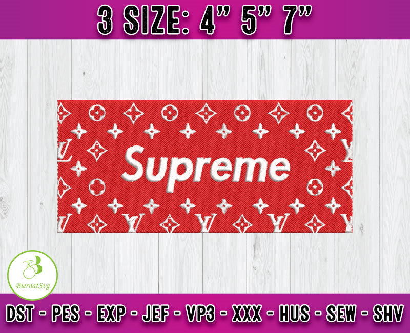 Supreme embroidery, logo fashion emboridery, embroidery file | Inspire ...