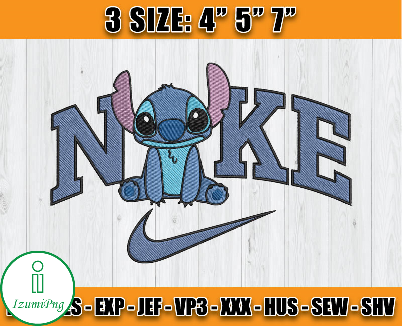 Stitch Disney Nike Embroidery Design File, Disney Nike Machi | Inspire ...