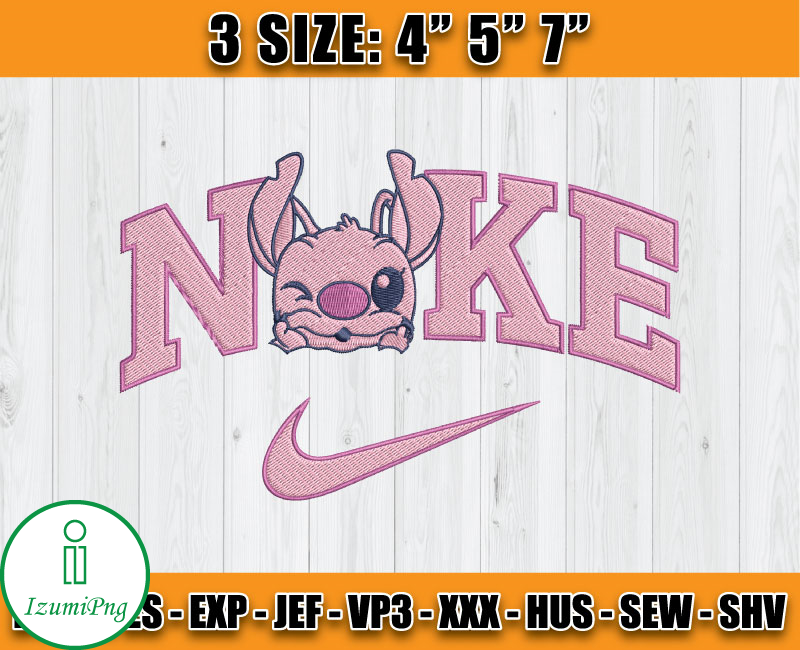 Lilo And Stitch Angle Embroidery Design, Stitch Nike Embroid | Inspire ...