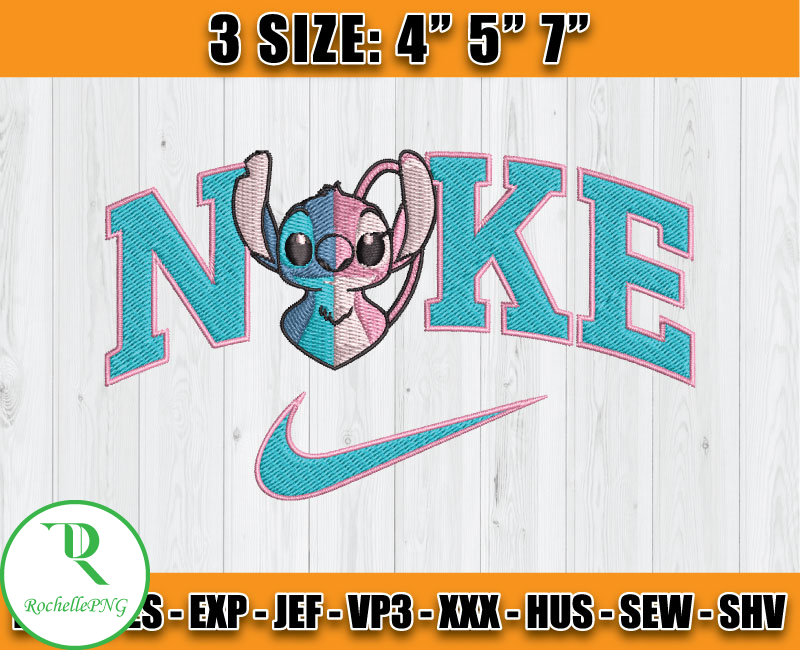 Nike embroidery design Stitch and Angel, Disney Nike Machine | Inspire ...