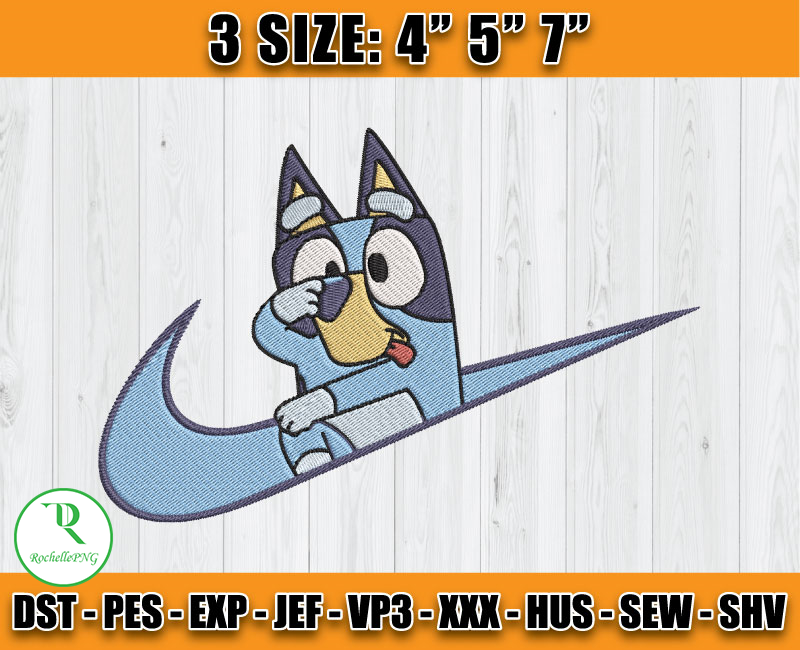 Nike Bluey Embroidery, Bluey Character Embroidery, Embroider - Inspire ...