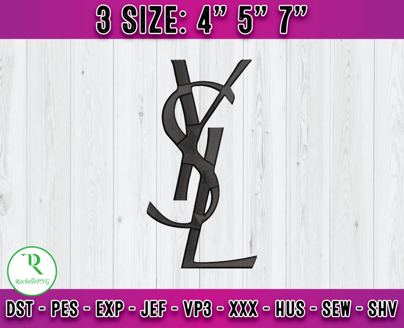 YSL logo emboridery, logo fashion emboridery, embroidery des | Inspire ...