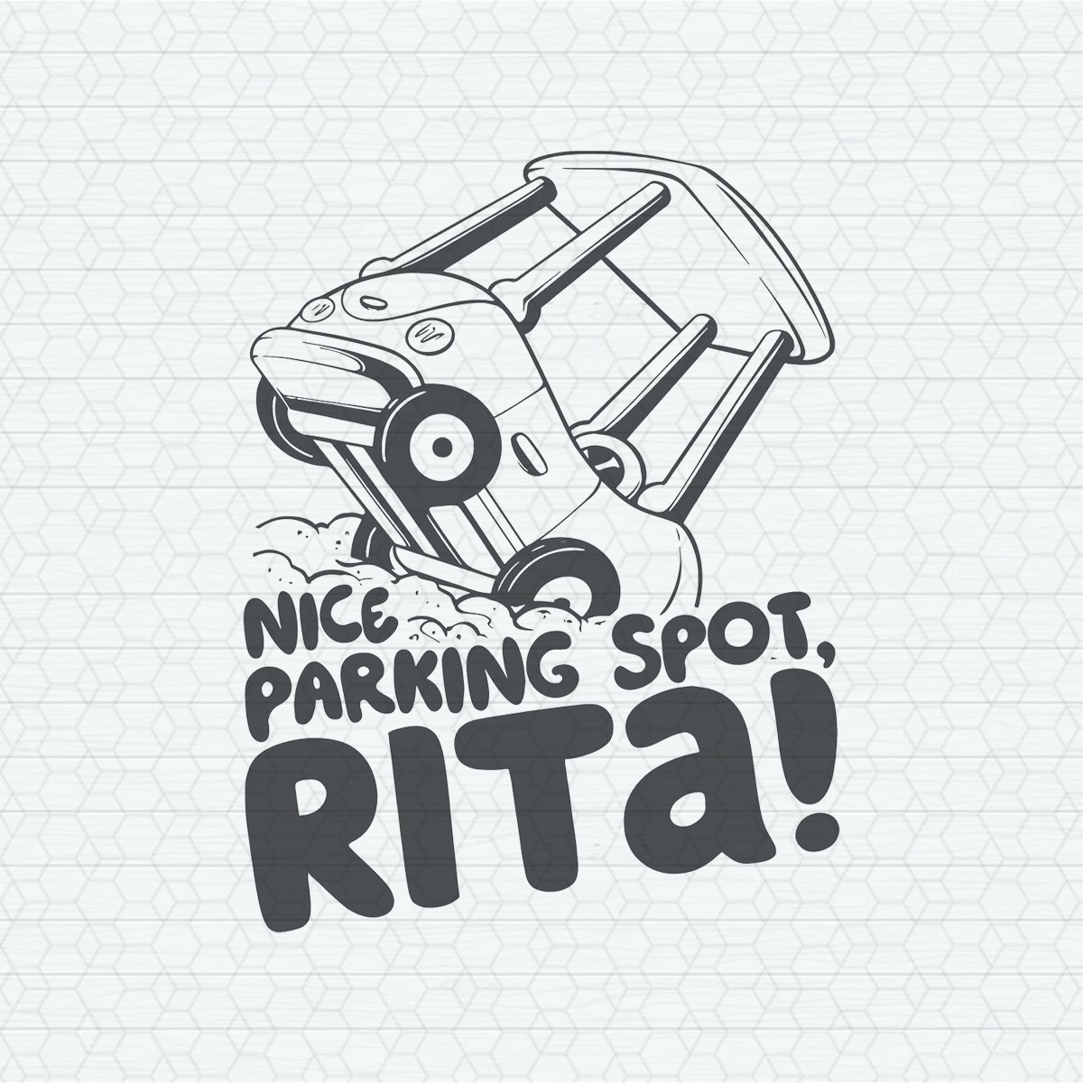 Vintage Bluey Nice Parking Spot Rita SVG | Inspire Uplift