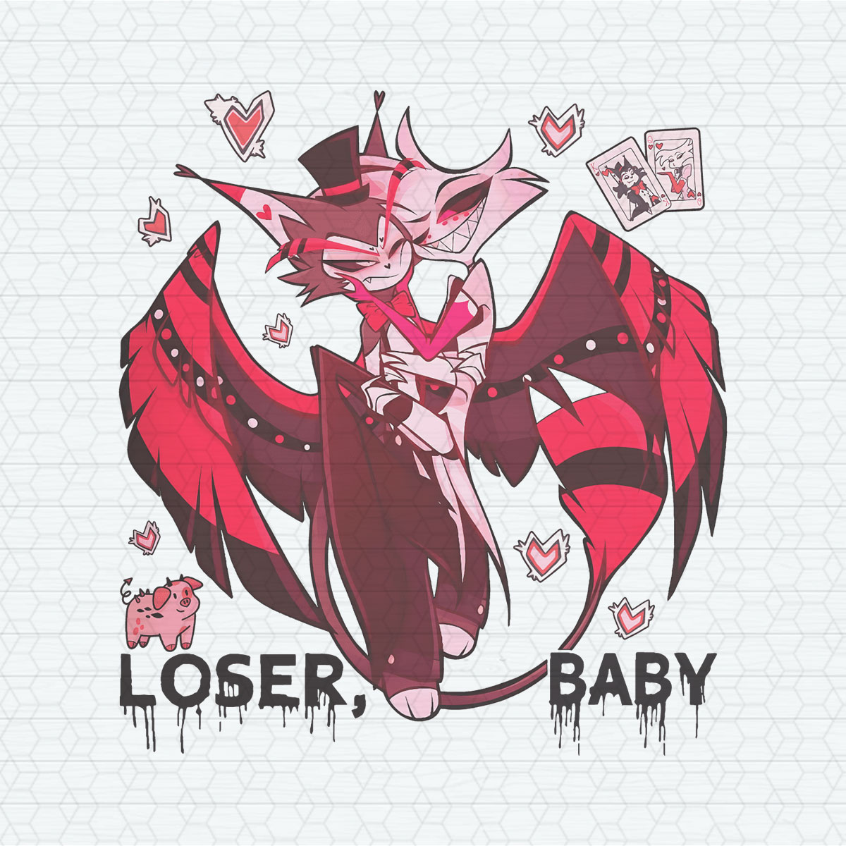 Loser Baby Angel Dust And Husk Hazbin Hotel PNG | Inspire Uplift