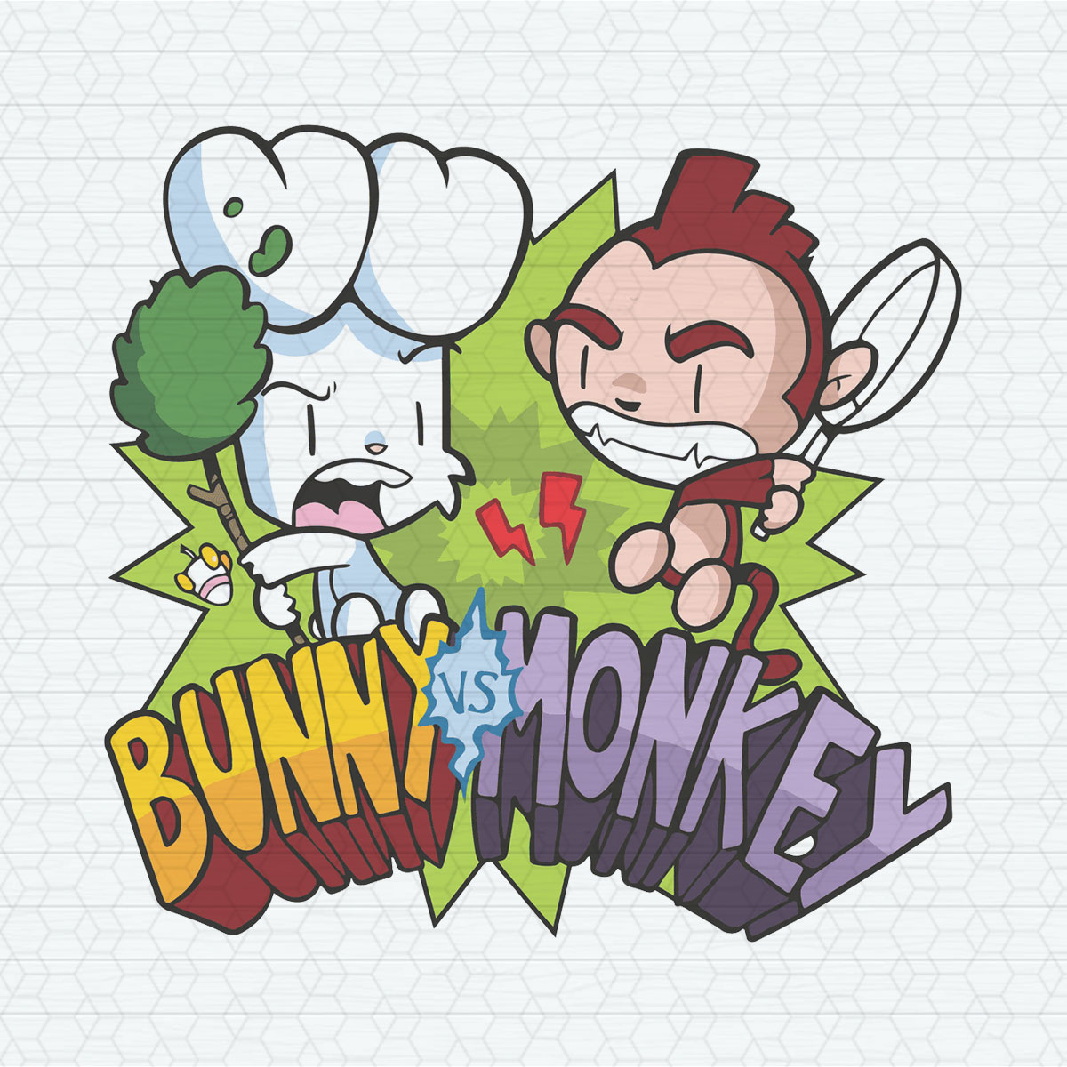 Bunny Vs Monkey Cartoon World Book Day SVG | Inspire Uplift