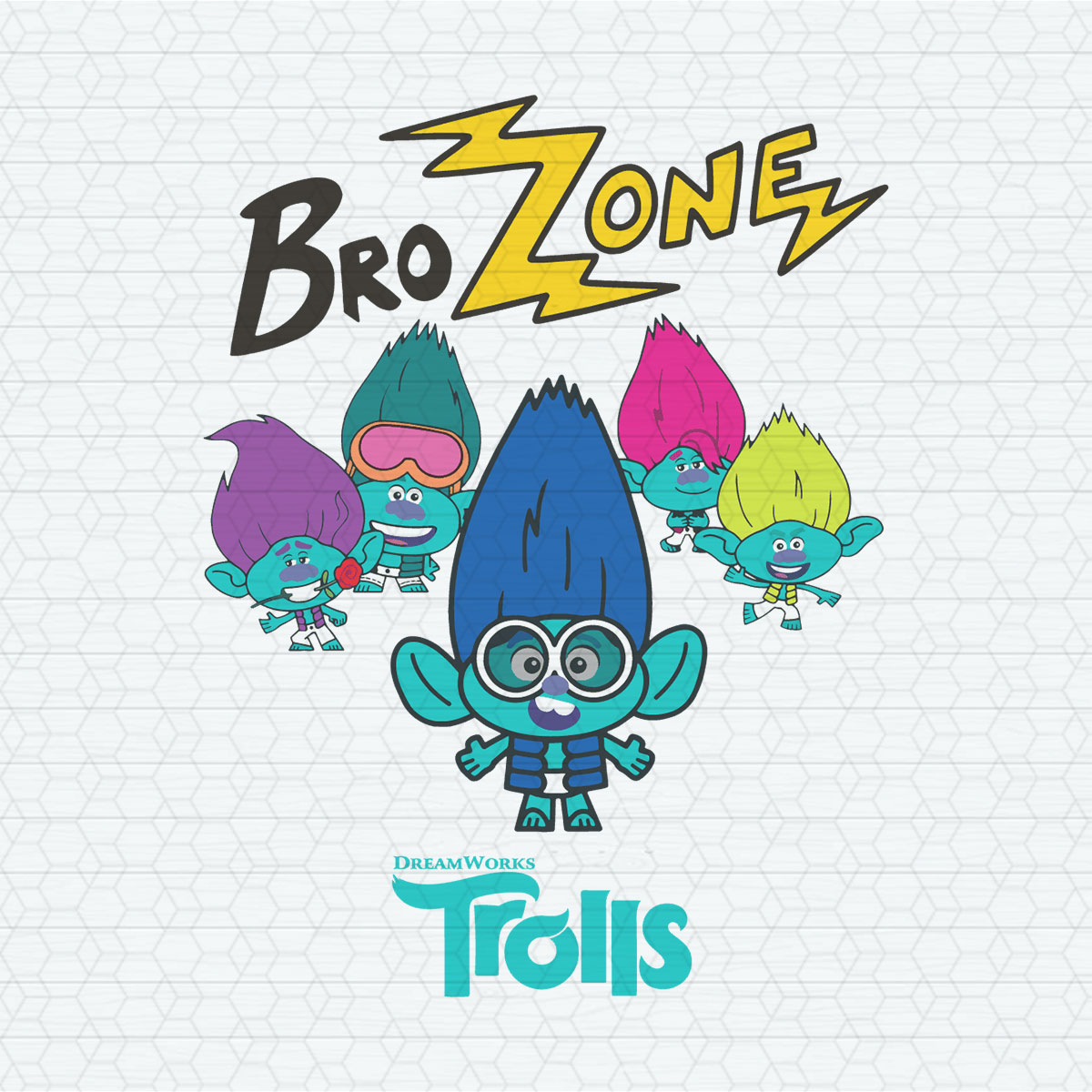 Brozone Trolls Band Together Cartoon SVG | Inspire Uplift
