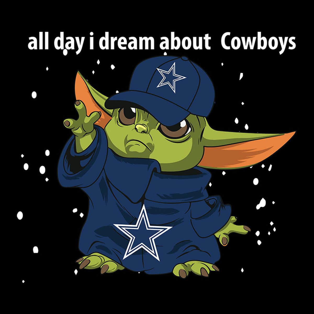 All Day Dream Yoda Dallas Cowboys SVG - Inspire Uplift