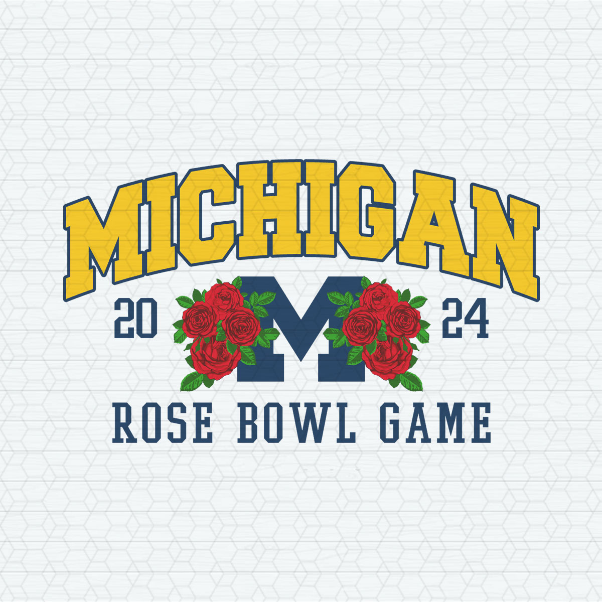Michigan Rose Bowl Game 2024 SVG Digital Download | Inspire Uplift