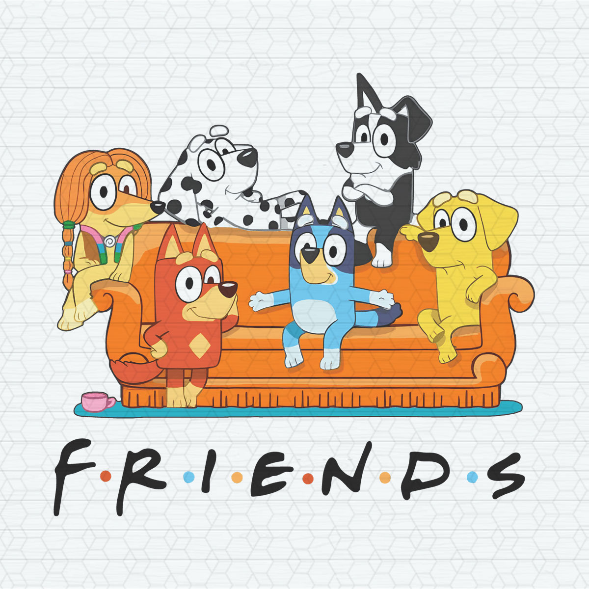 Funny Bluey With Friends Cartoon PNG - Inspire Uplift