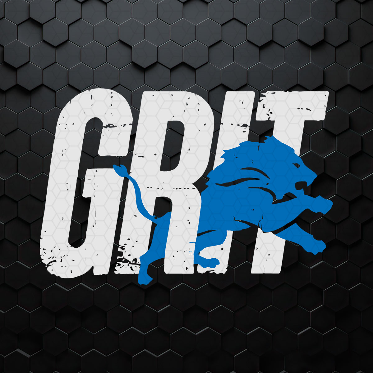 Retro Detroit Lions Grit Logo SVG | Inspire Uplift
