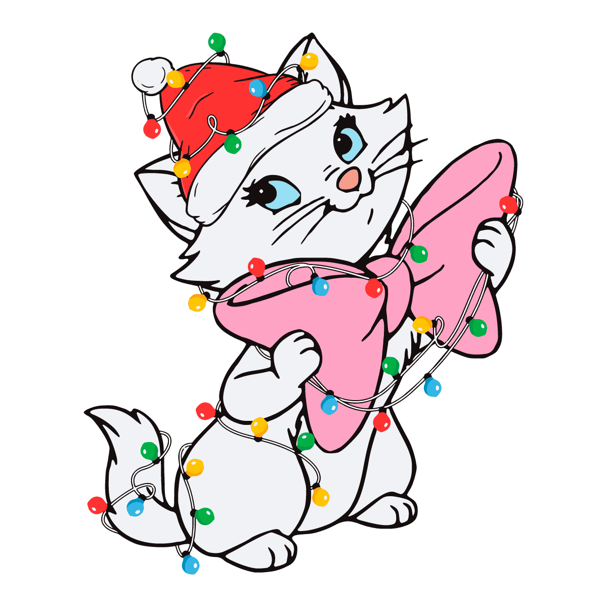 The Aristocats Marie Wear Santa Hat SVG | Inspire Uplift