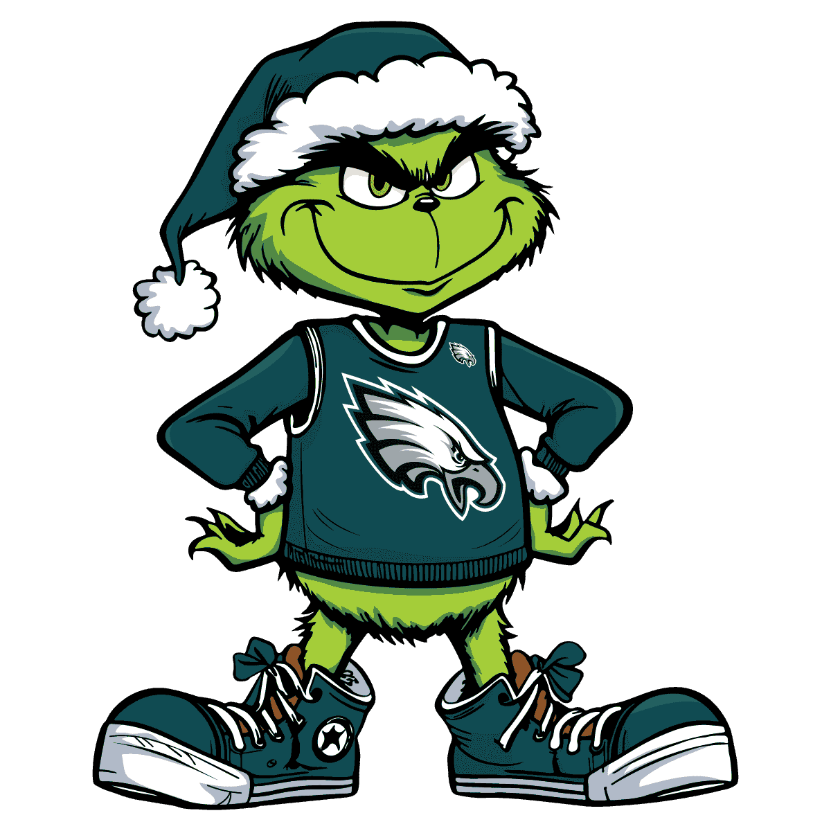Funny Grinch Philadelphia Eagles Football SVG | Inspire Uplift